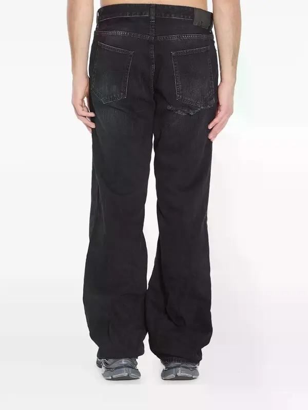 Balenciaga Logo-patch Distressed Jeans