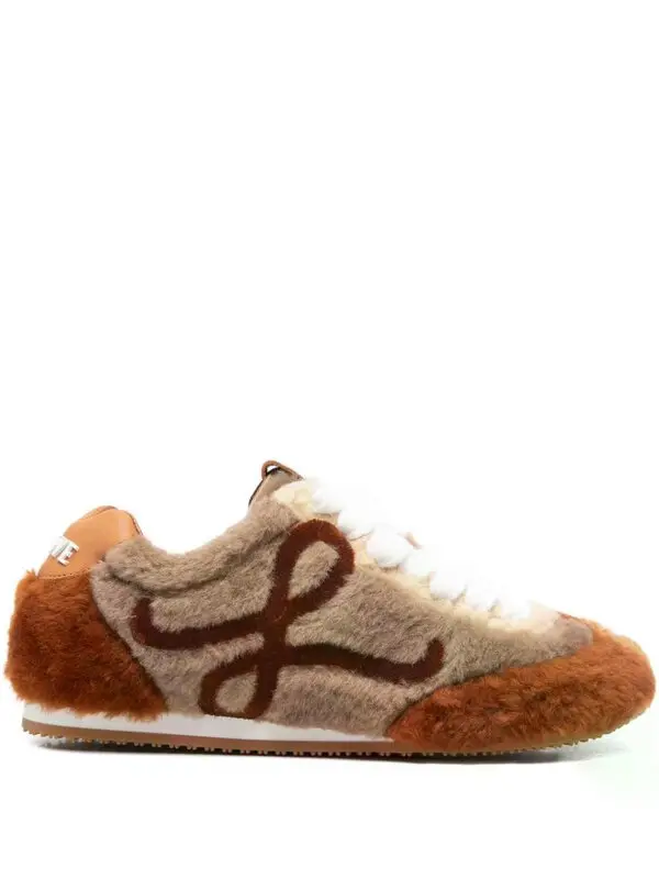Loewe Logo-plaque Sneakers - Neutrals