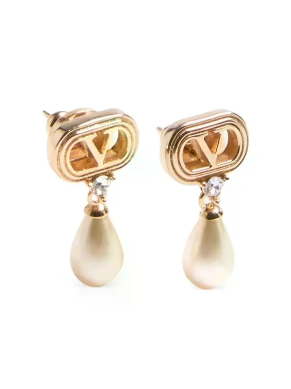 Valentino Garavani Ovalette Drop Earrings - Gold