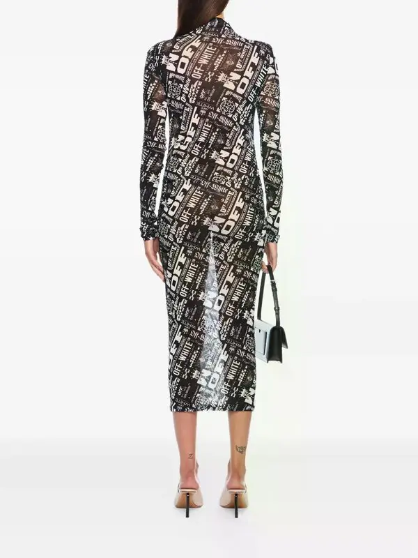 Off-White Mesh Multilogo Dress