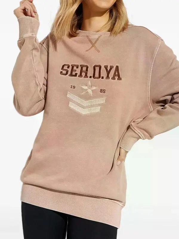 SEROYA Crew-neck Pullover Sweater
