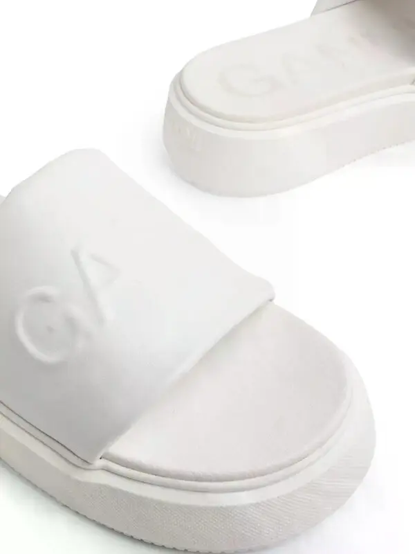 GANNI Vegea™ Logo-embossed Slides