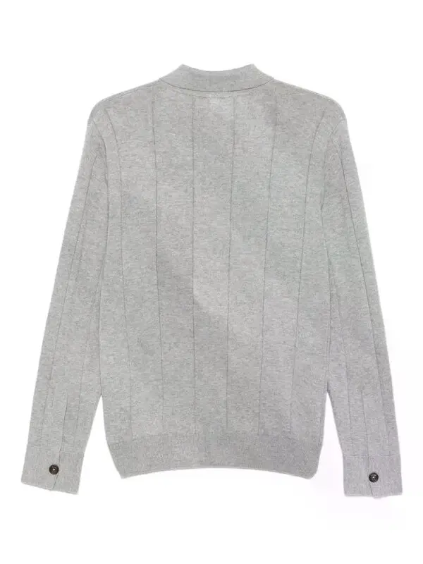 Eleventy Ribbed Polo Shirt - Grey
