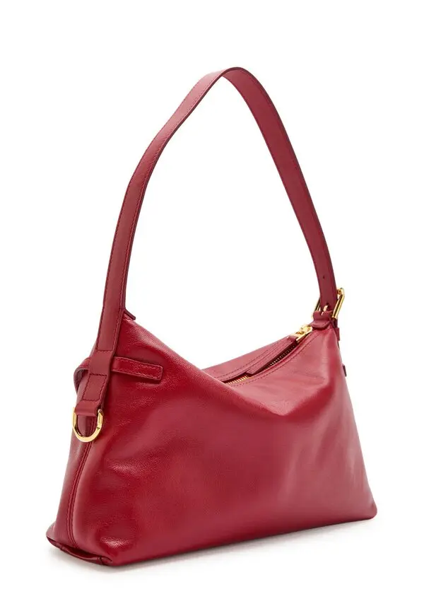Givenchy Voyou Mini Leather Shoulder Bag - Dark Red