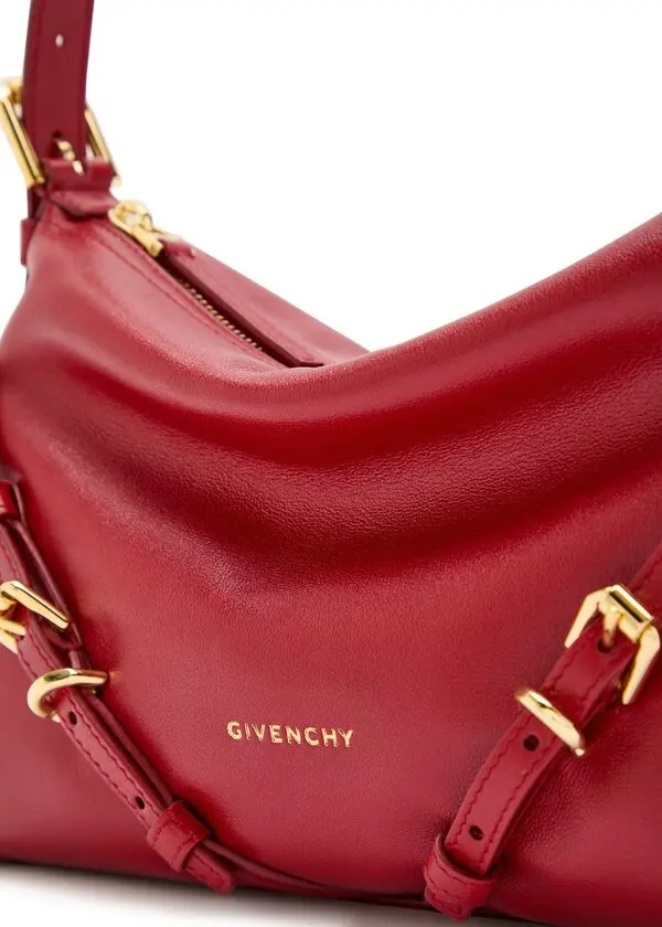 Givenchy Voyou Mini Leather Shoulder Bag - Dark Red