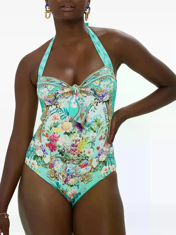 Camilla Floral-pattern One-piece Swimsuit