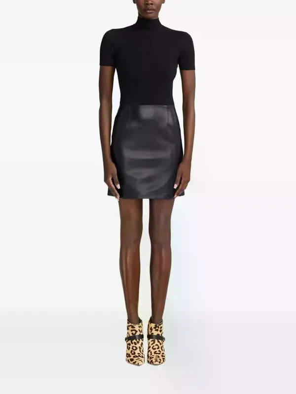 short sleeve black turtleneck dress Éterne Long Sleeve Turtleneck Mini Dress | Black | Size S main image 0