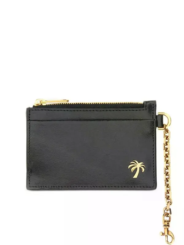 Palm Angels Leather Cardholder - Black