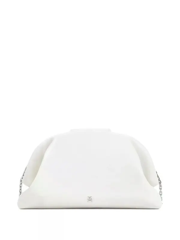 Amina Muaddi Camelia Clutch - White
