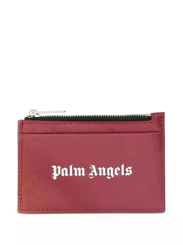 Palm Angels Leather Cardholder - Red