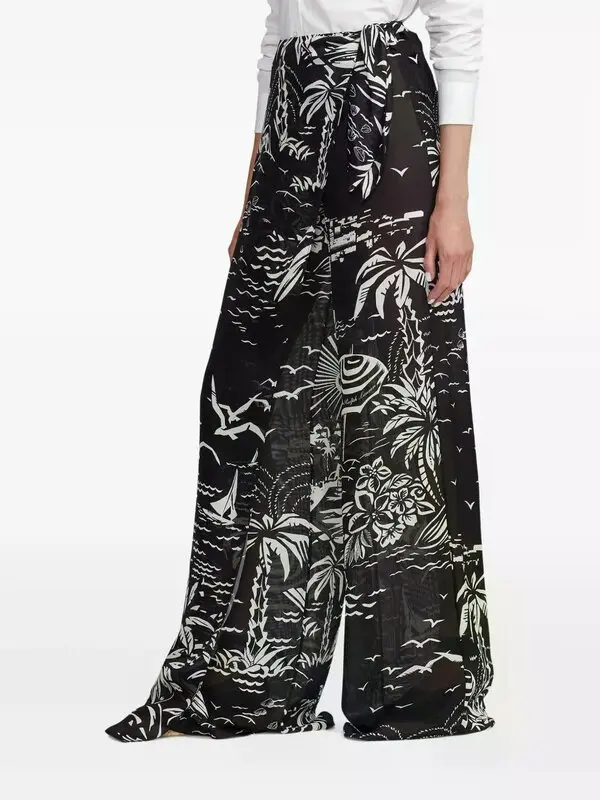 Ralph Lauren Printed Wide-leg Trousers