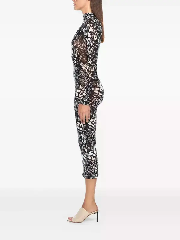 Off-White Mesh Multilogo Dress