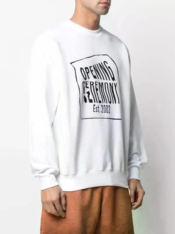Opening Ceremony Warped-logo Cotton Sweatshirt
