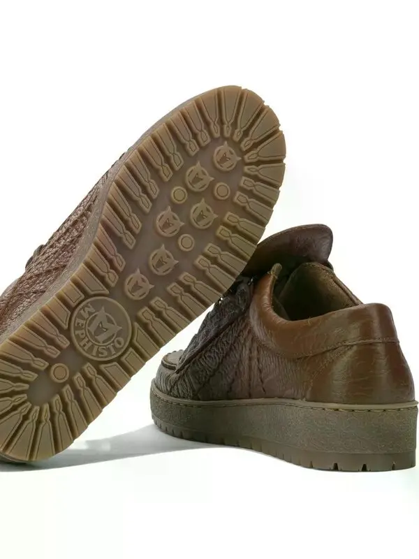 MUSTO Textured Lace-up Sneakers