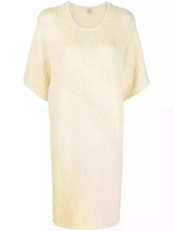 TOTEME Textured Knitted T-shirt Dress