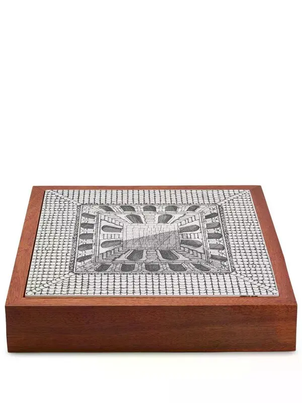FORNASETTI Cortile Wood Chess Board Box