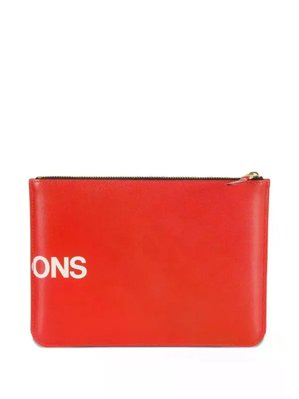 Comme Des Garçons Logo Zip Clutch
