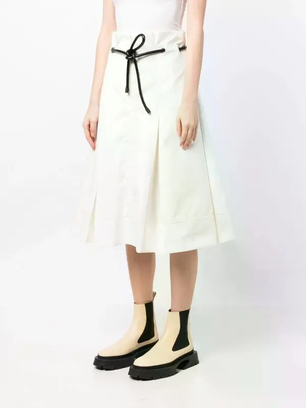 3.1 Phillip Lim High-waisted Origami Midi Skirt