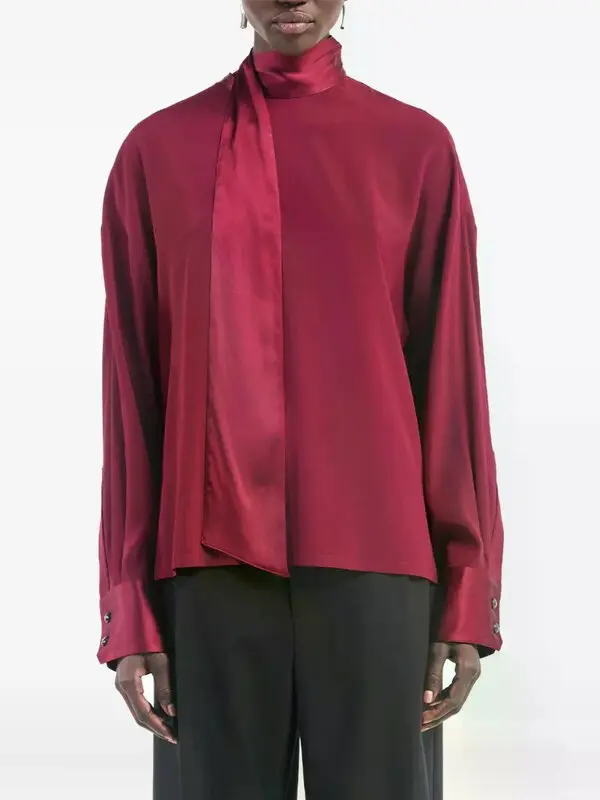 Maria Mcmanus Scarf Detailed Blouse - Red