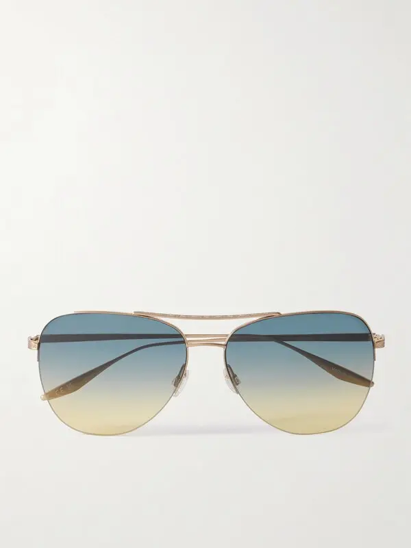 Barton Perreira Chevalier Aviator-style Sunglasses - Gold