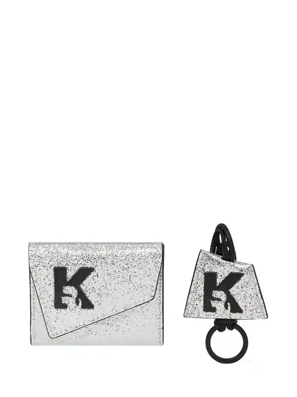 Karl Lagerfeld Klj Geo Bifold Kchain Shiny Gp