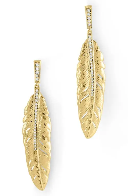 ANABEL ARAM JEWELRY Feather Drop Earrings