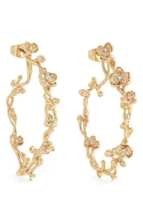 ANABEL ARAM JEWELRY Orchid Hoop Earrings - Gold