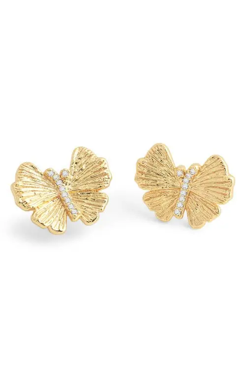 ANABEL ARAM JEWELRY Butterfly Stud Earrings - Gold