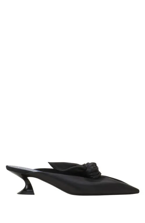 LANVIN Midnight Step Leather Mule - Black