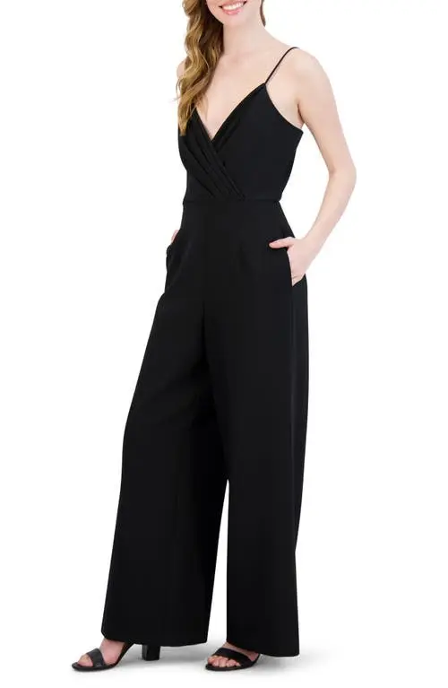 Julia Jordan V-neck Sleeveless Jumpsuit