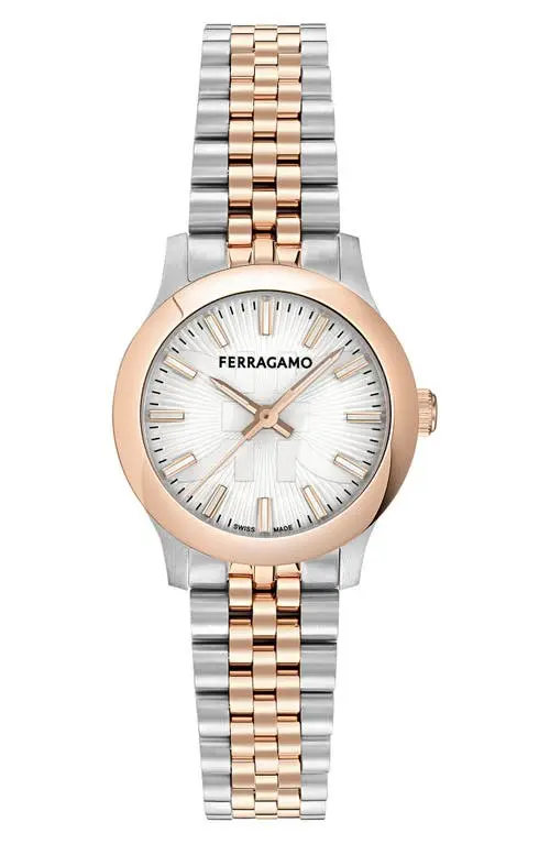 FERRAGAMO Duo Two-tone Bracelet Watch - Ip Two Tone/white
