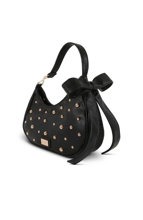 Badgley Mischka Arabella Studded Bow Shoulder Clutch