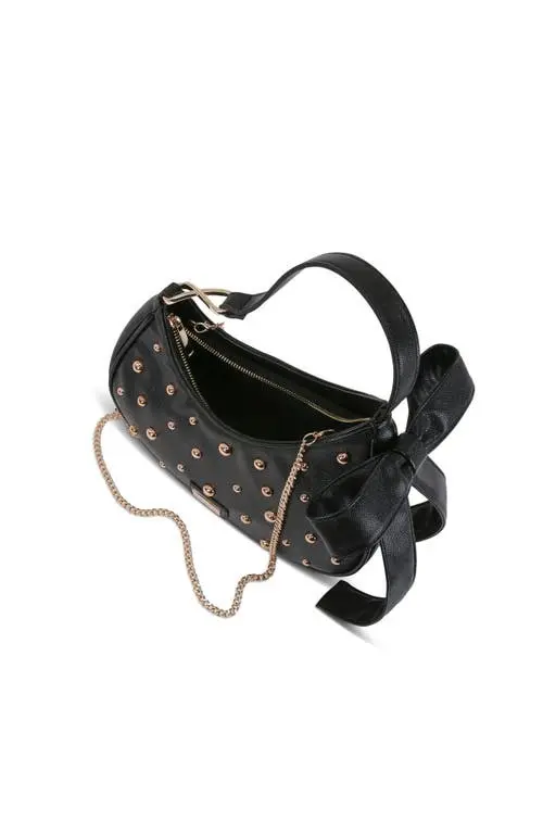 Badgley Mischka Arabella Studded Bow Shoulder Clutch