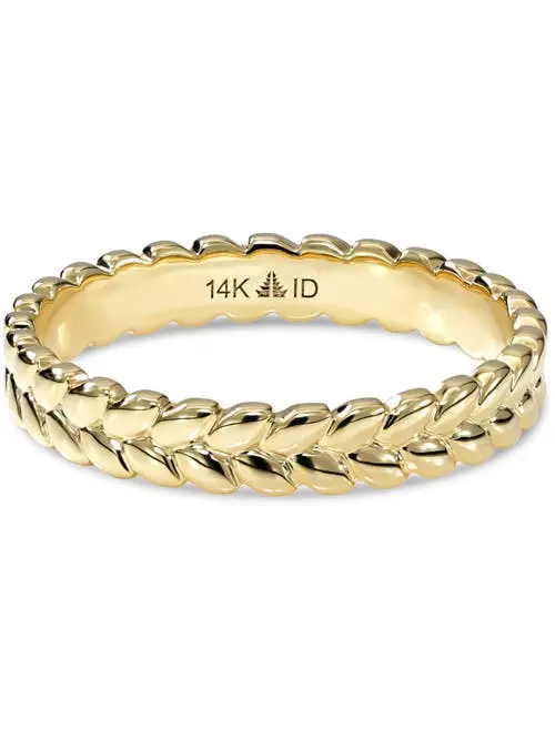 DEVATA 14k Gold Wheat Band Ring - Yellow Gold