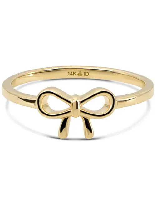 DEVATA Bow Ring In 14k - Yellow Gold