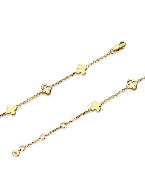 DEVATA Clover Five-charm Chain Bracelet