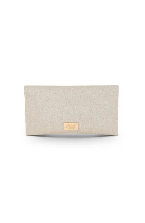 Badgley Mischka Sarah Envelope Clutch With Crystal Brooch