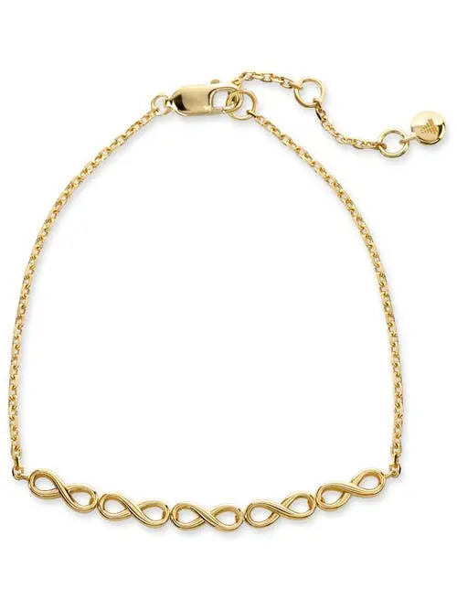 DEVATA Infinity Chain Bracelet In Gold Plated Sterling Silver