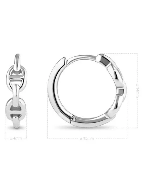 DEVATA Mariner Anchor Hoop Earrings