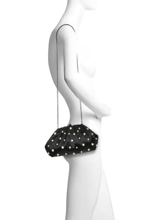 Badgley Mischka Margot Beaded Pouch Clutch