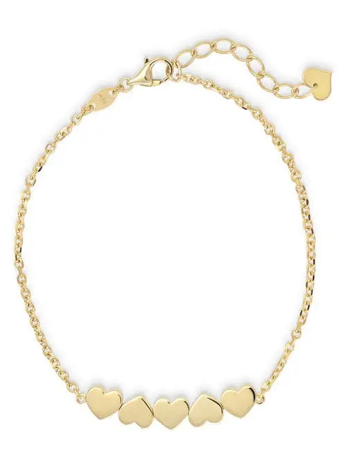 DEVATA Sweet Heart 14k Gold Chain Bracelet