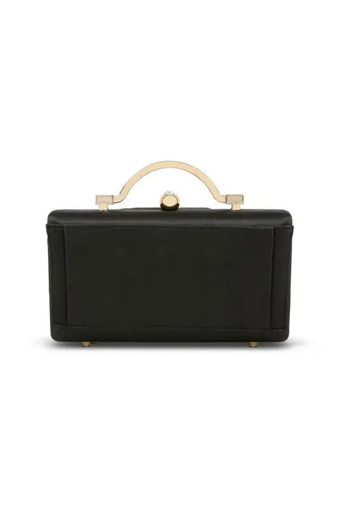 Badgley Mischka Emma Satin Minaudiere With Outer Pocket