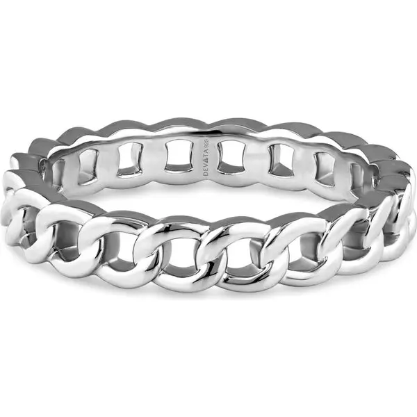 DEVATA Curb Link Ring - Silver