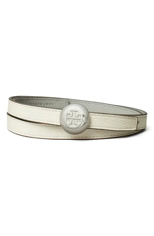 Tory Burch Romy Reversible Belt - Warm White/light Granite