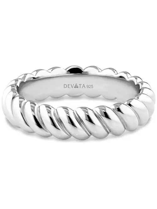 DEVATA Rope Band Ring - Silver