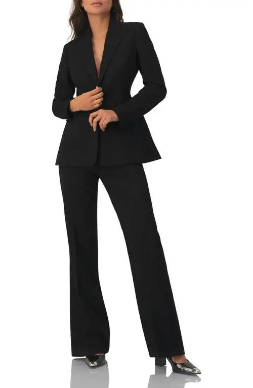 IVONNE Floral Accessory Blazer - Black