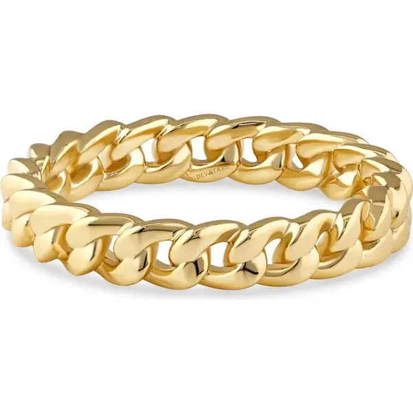 DEVATA Cuban Link Ring - Yellow Gold