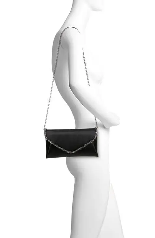 Badgley Mischka Mika Mix Crystal Neckline Envelope Clutch