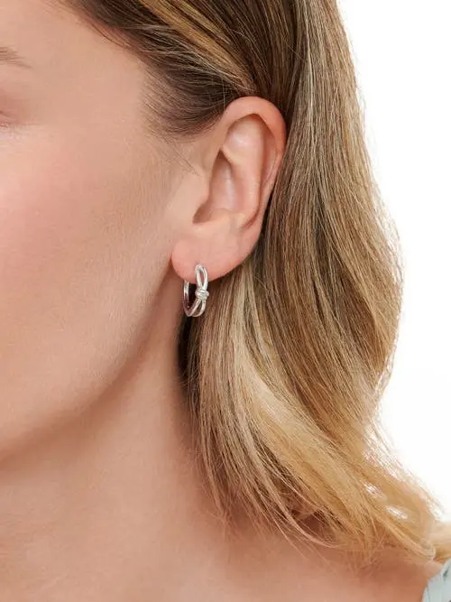 DEVATA Love Knot Hoop Earrings