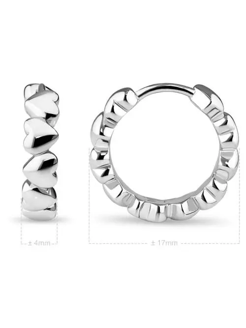 DEVATA Sweet Heart Hoop Earrings